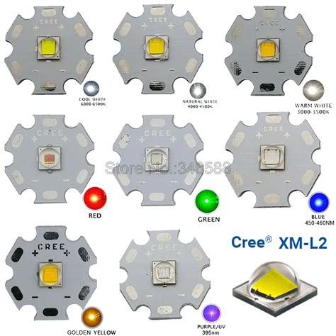 Pc Cree Xml Led Xm L Diode T W White Neutral Warm White Flashlight Chip Red Green Blue Uv