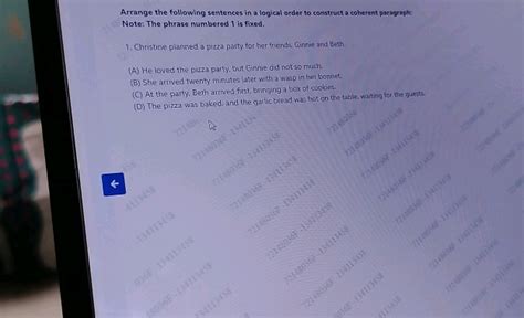 Arrange The Following Sentences In A Logical StudyX