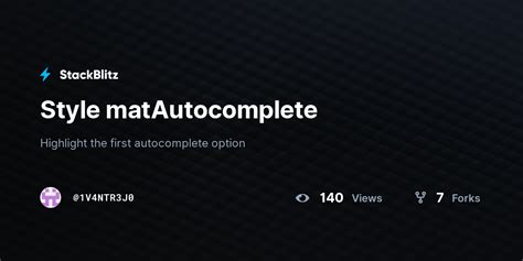 Style MatAutocomplete StackBlitz