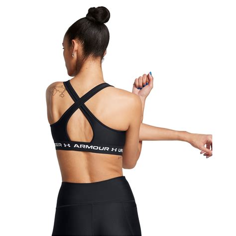 Under Armour Armour Crossback Mid Bra Medium Impact Sports Womens