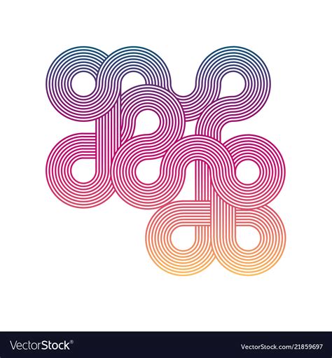 Design Gradient Line Element Abstract Shape Vector Image