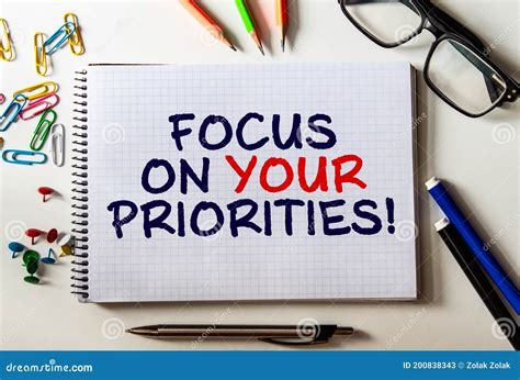 Focus On Your Priorities Stock Image Image Of Value 200838343