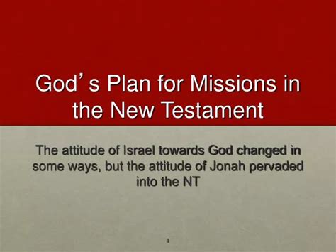 Ppt God S Plan For Missions In The New Testament Powerpoint