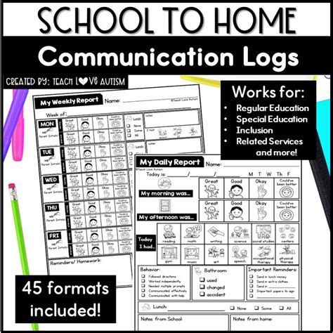 Special Education Communication Log Templates