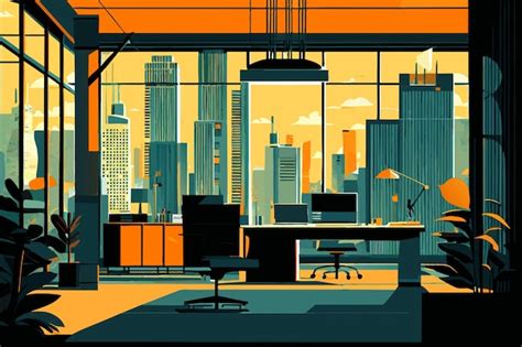 Industrial Office Complex Vector Illustration Premium Ai Generated Vector