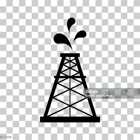 석유 굴착 장치 평면 그래픽 아이콘 연료 플랫폼 산업 타워 가스 기호 벡터 일러스트 레이 션 0명에 대한 스톡 벡터 아트 및 기타 이미지 Istock