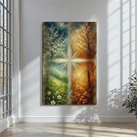 Wheel Of The Year Art Print Four Seasons Pagan Altar Decor Etsy Uk