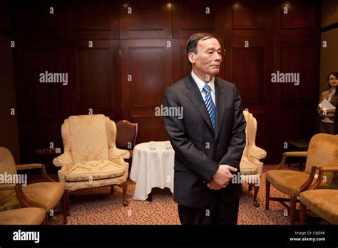 Chinas Vice Premier Wang Qishan Waits To Meet Scotlands First
