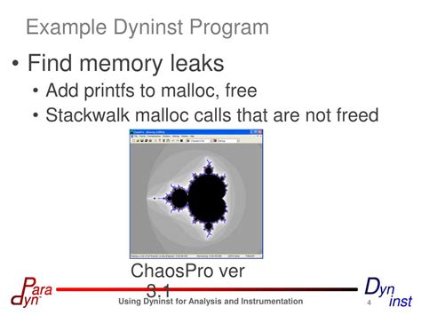 ppt using dyninst for program binary analysis and instrumentation