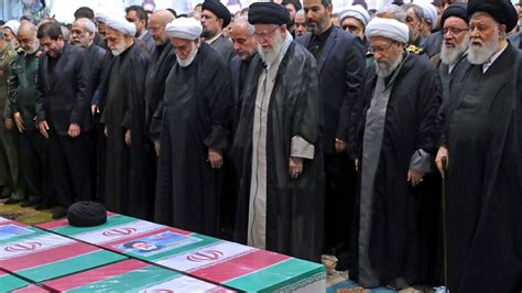 Ali Khamenei Leads Prayers At Ebrahim Raisis Funeral As Thousands Of