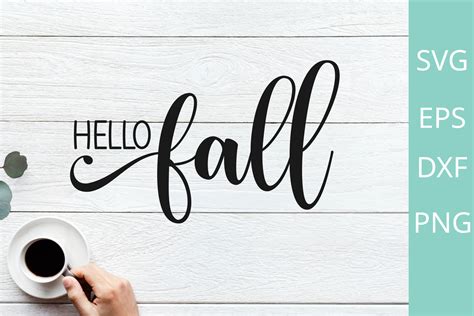 Hello Fall Svg Designs For Silhouette Graphic By Chamsae Studio Creative Fabrica