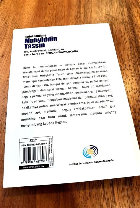 Sudut Pandangan Muhyiddin Yassin Buku Book Hobbies And Toys Books
