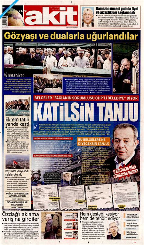 Yeni Akit Gazetesi Ocak Perşembe