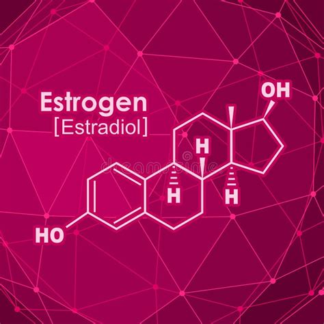 Formula Of Hormone Estrogen Stock Vector Illustration Of Geometry