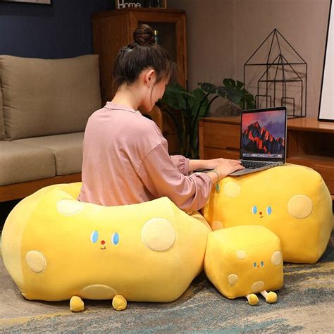 Cute Cube Cheese Block Plushie Kawaiies