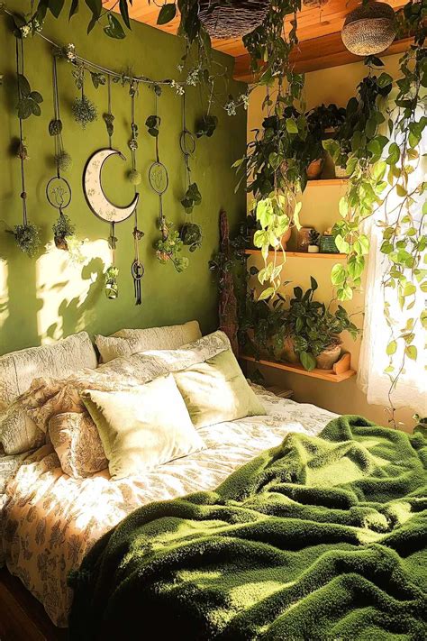 25 Green Witch Aesthetic Bedroom Aesthetic Bedroom Green Rooms