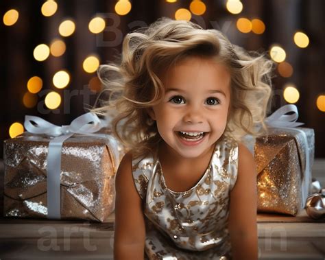 Golden Bokeh Lights Christmas Background Fairy Lights Winter