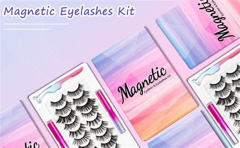 Amazon Magnetic Eyelashes Kit Reusable Magnetic Lashes Natural Look Pairs False