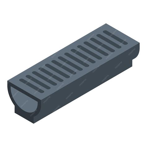 Premium Vector Ground Gutter Icon Isometric Of Ground Gutter Vector
