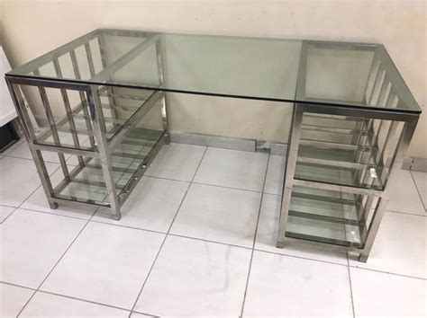 Glass Office Table • Yahya Used Furniture
