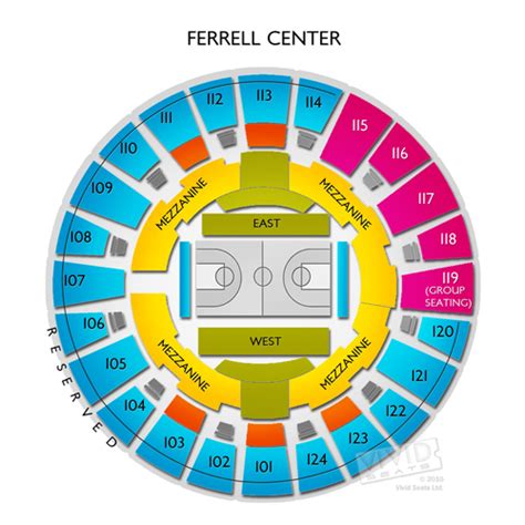 Ferrell Center Seating Chart Rows Center Seating Chart