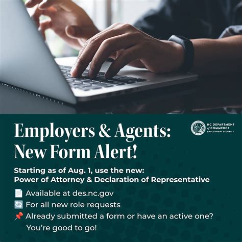 Nc Employersagents Starting Aug 1 Please Use The New Power Of