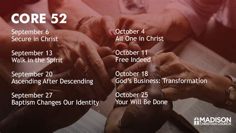 Core 52 Secure In Christ Madison Christian Church