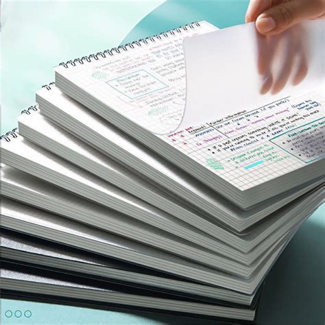 80 Sheets Spring Notebook A4 A5 B5 Flip Up Loose Leaf Book Steno Notebook Office Supplies