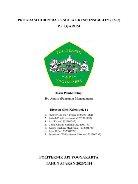 proposal kel 1 pt djarum pdf