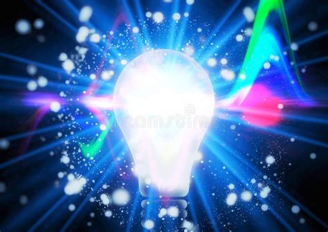 3d Illustration Of Composite Light Effect On Abstract Earth Stock