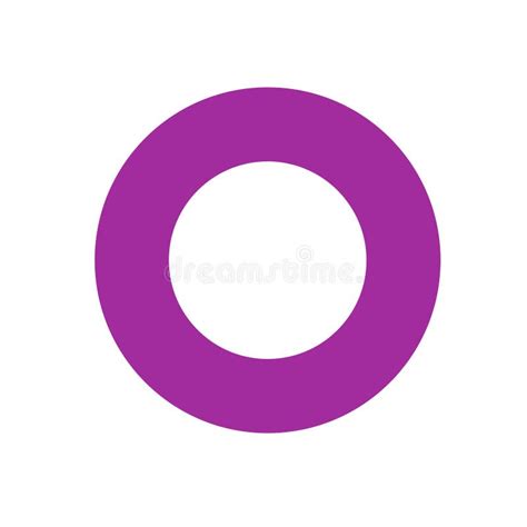 Purple Ring Basic Simple Shapes Isolated On White Background Geometric