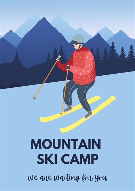 Free Printable And Customizable Ski Posters Canva