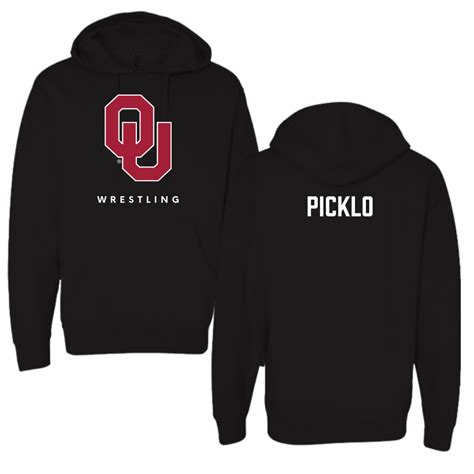 Cam Picklo University Of Oklahoma Wrestling Black Hoodie