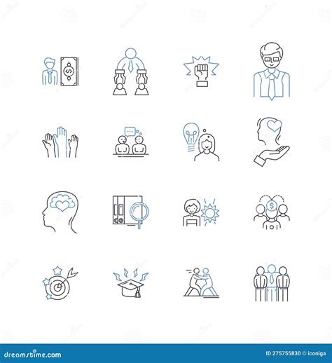 Instruction Industry Line Icons Collection Learning Training