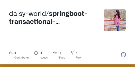 github daisy world springboot transactional management