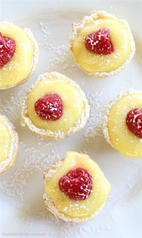 Lemon Raspberry Mini Puff Pastry Tarts
