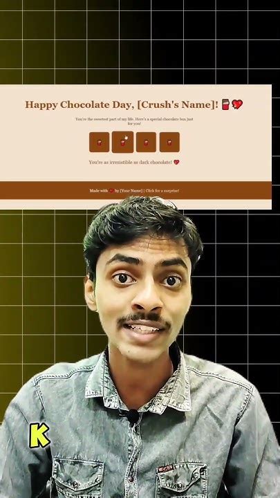 Chocolate Day Special Websites Using Html Shorts Howtolearncodingforbeginners Youtube