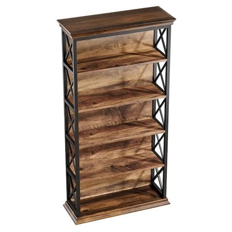 Tribesigns Way To Origin Frailey 709 In Tall Brown Engineered Wood 5 Shelf Standard Bookcase