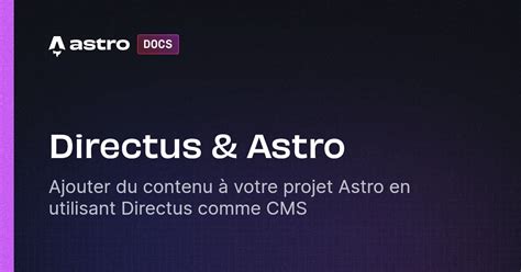 Directus Astro Docs