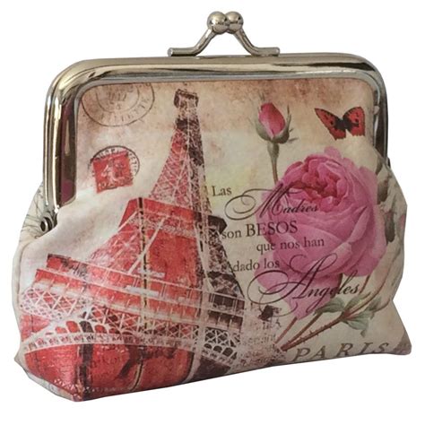 Porte monnaie homme femme cadeau Paris Tour Eiffel Rétro Clic clac