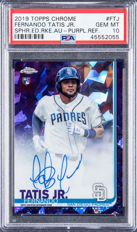 Lot Detail 2019 Topps Chrome Sapphire Edition Purple Refractor Ftj