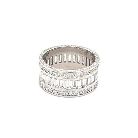 Baguette And Brilliant Cut Diamond Ring By Lamm