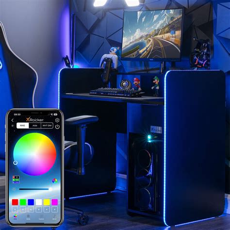 Gaming Desks X Rocker Electra Rgb Gaming Desk With Charging Black