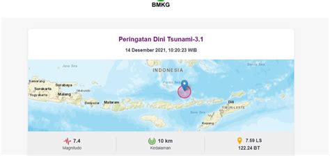 Update Analisis Tsunami BMKG Sebut Ada 15 Gempa Susulan Bermagnitudo 5 6