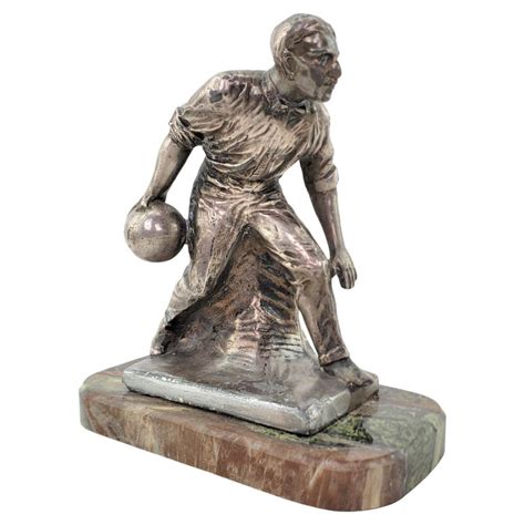 Antique Weidlich Brothers Art Deco Male Bowling Or Bowler Sculpture On