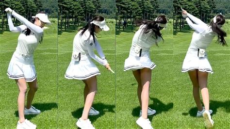 휘두르는 힘만큼 필요한 내 몸을 잡는 힘👍 💖 최민채프로 클럽별 스윙 골프 golf youtube