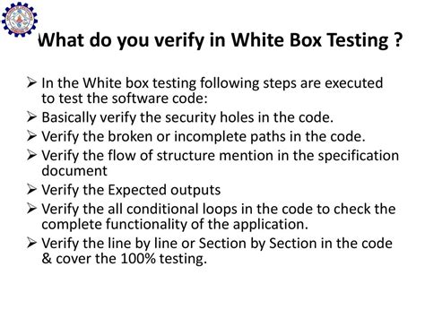 whitebox testing approach ppt download