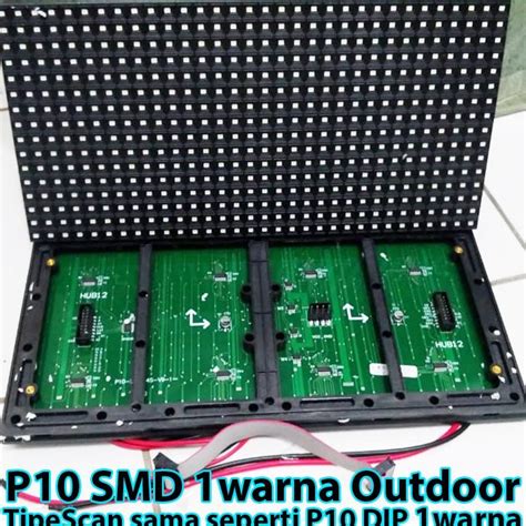 Jual Panel Modul Led P10 Kuning Smd Outdoor Hub12 32x16cm Shopee