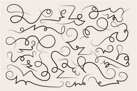 Curly Flourishes Swirls Scroll Design Graphic By Nurearth · Creative