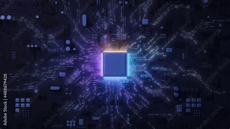 Poster Central Computer Processors Cpu Concept Wall Art Ukposters
